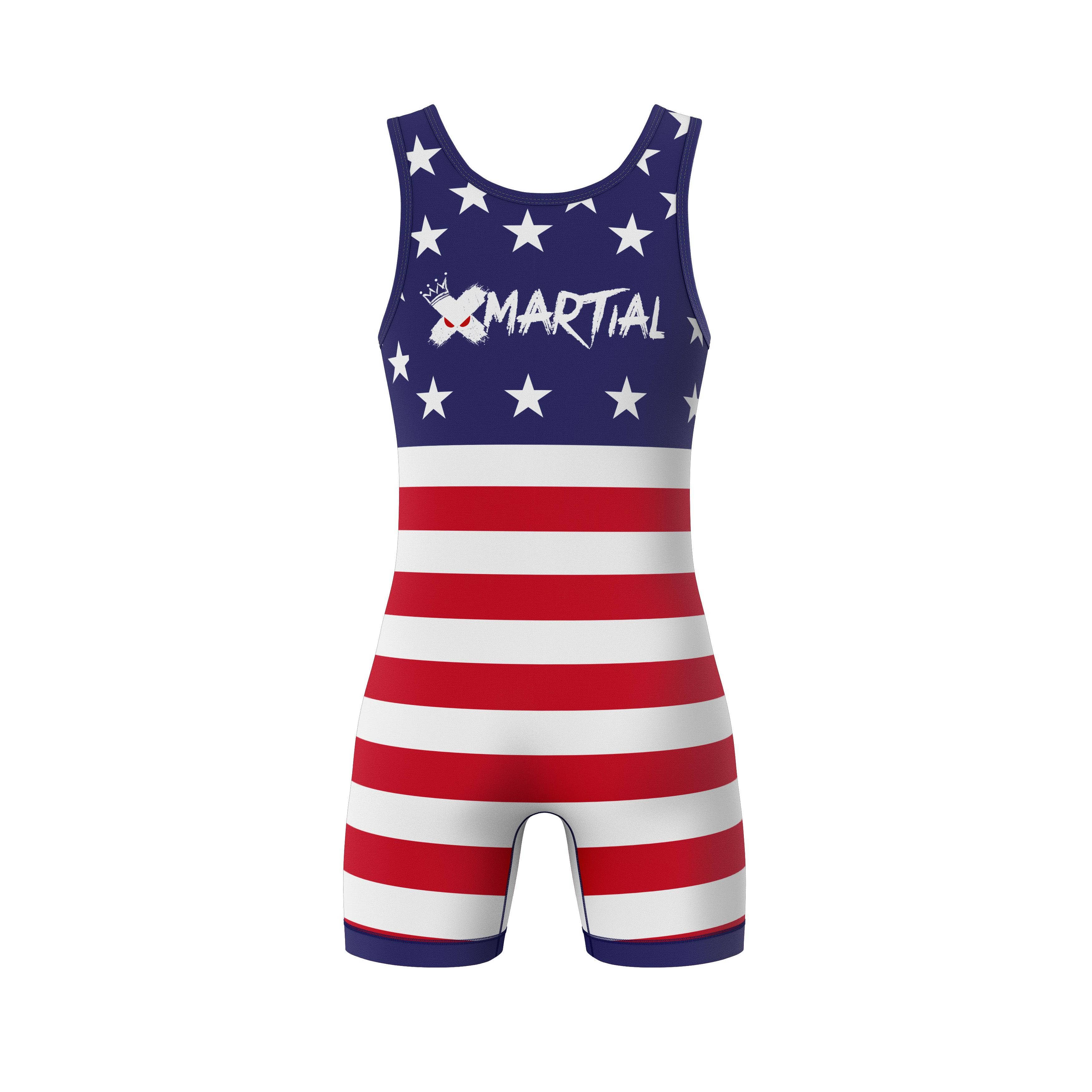 American Warrior Kids Wrestling Singlet - XMARTIAL