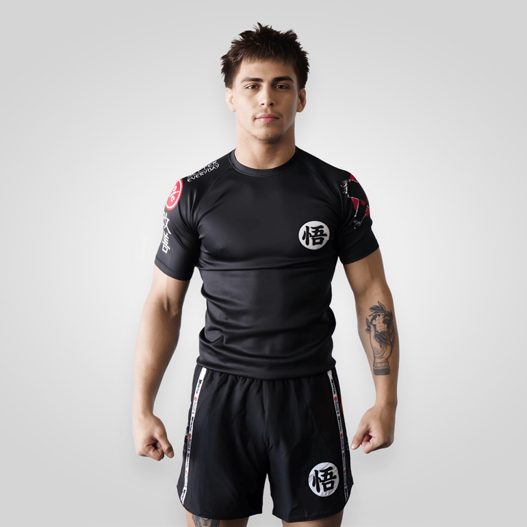 Kanji Black BJJ Rash Guard