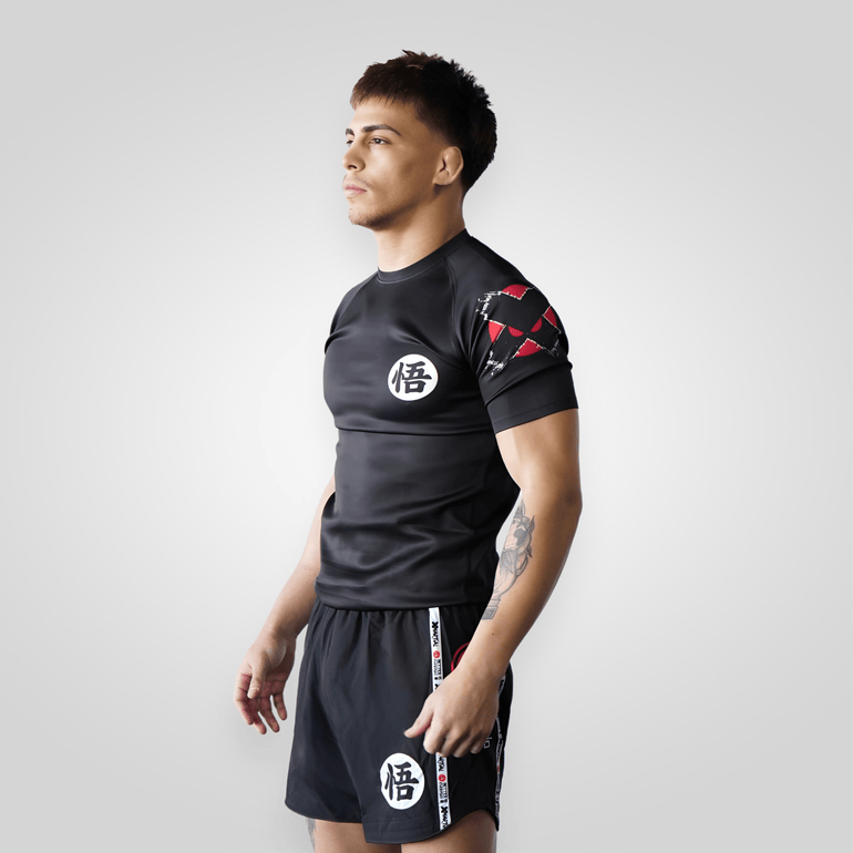 Kanji Black BJJ Rash Guard