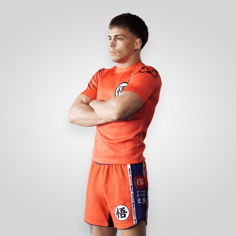 Kanji Orange BJJ Rash Guard