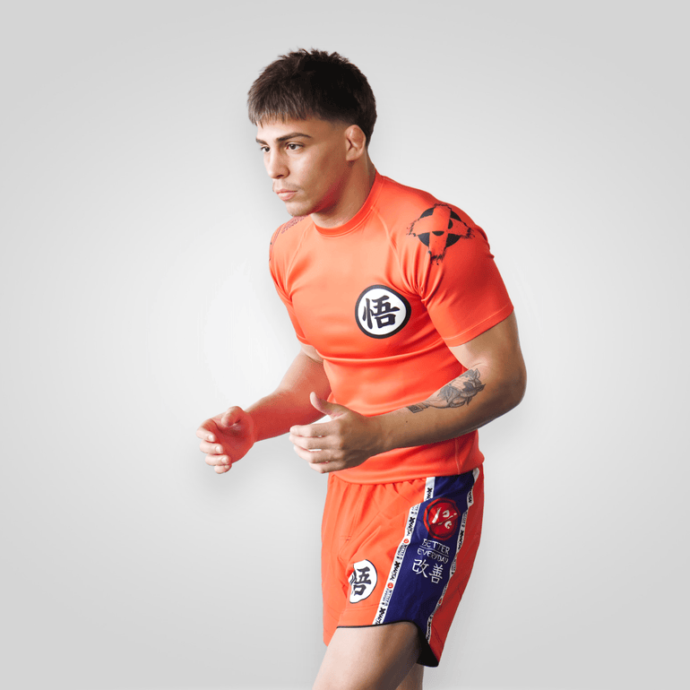 Kanji Orange BJJ Rash Guard