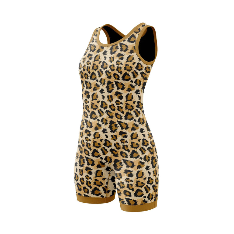 Leopard Women's Wrestling Singlet