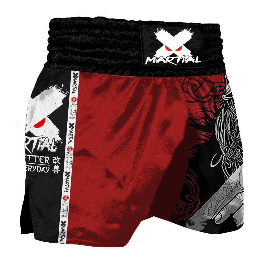 Red Viking Muay Thai Shorts - XMARTIAL