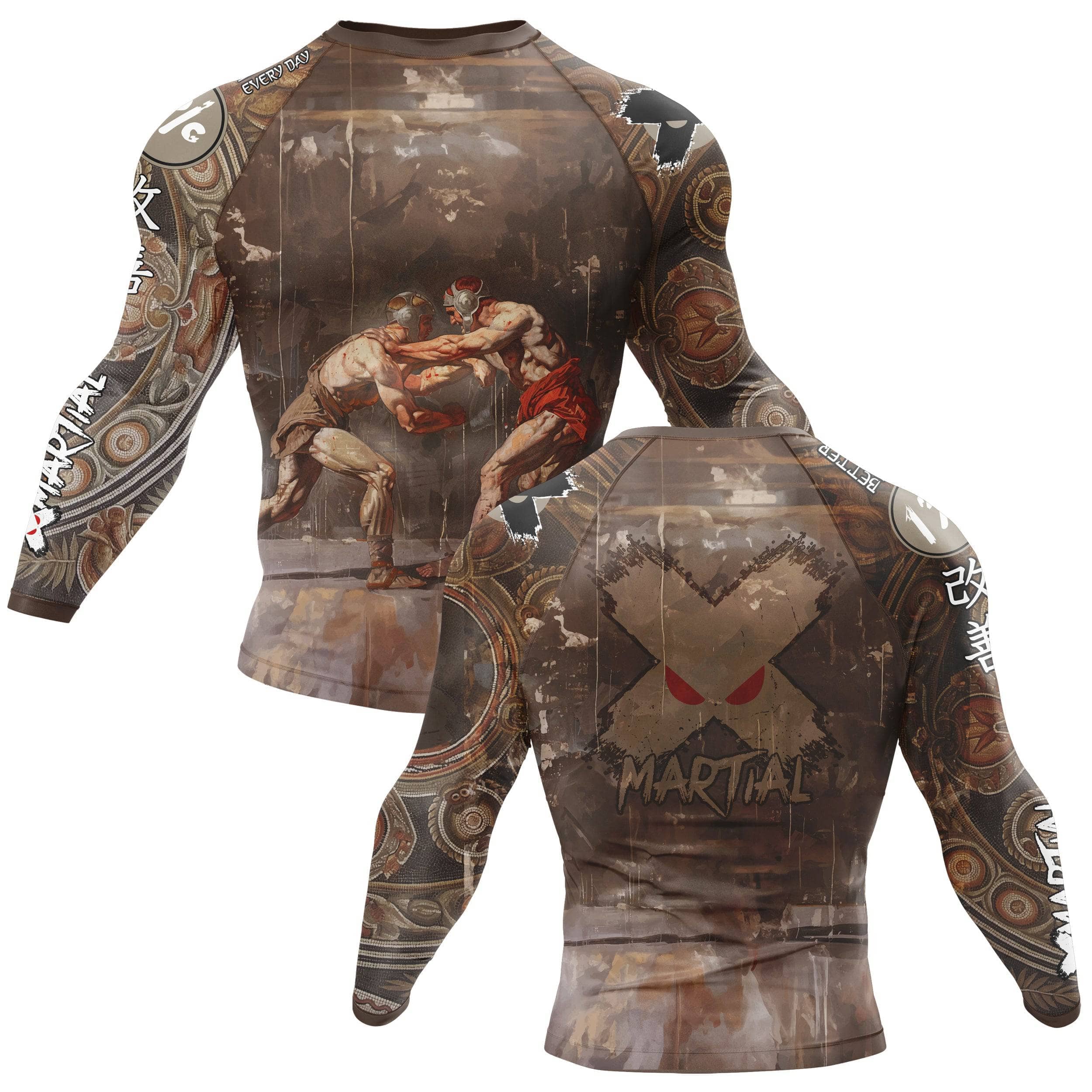 Roman gladiatorial BJJ Rash Guard - XMARTIAL